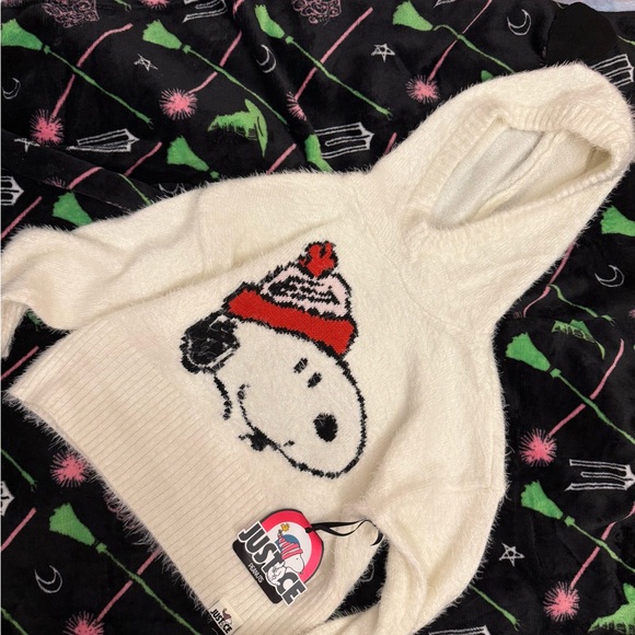 Justice | Shirts & Tops | Justice Kids Cream Snoopy Sweater | Poshmark